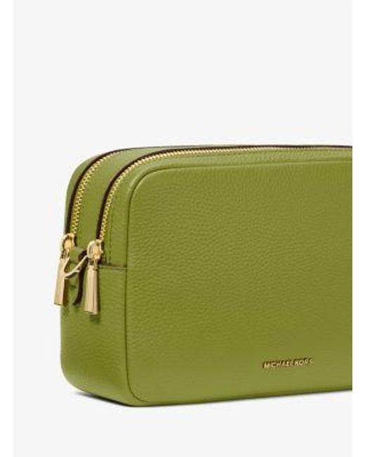MICHAEL Michael Kors Mk Bryant Medium Pebbled Leather Camera Crossbody Bag in Green | Lyst