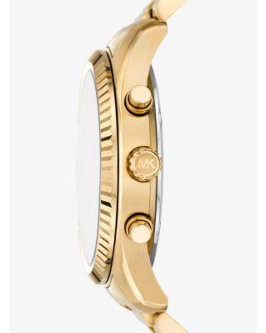 Michael Kors Mk Oversized Lexington-Tone Watch in Metallic for Men | Lyst