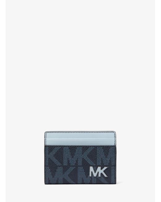 Michael Kors Cooper Large Signature Logo Folio Bi-Fold Wallet in Blue ...