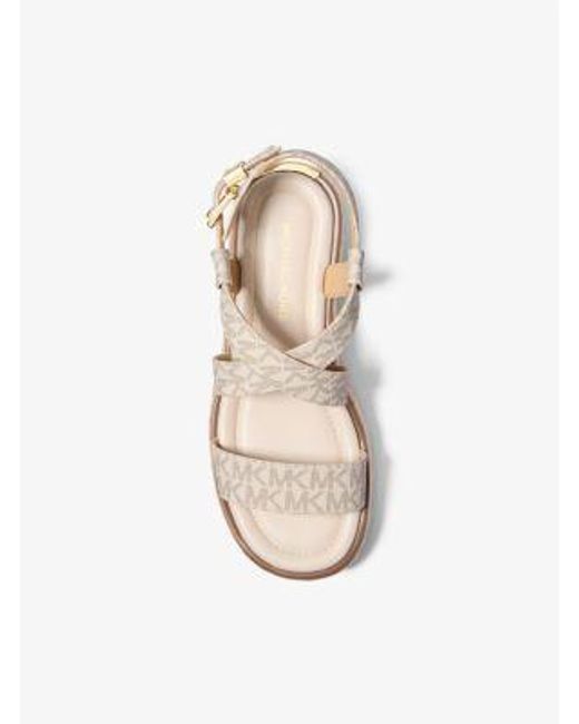 MICHAEL Michael Kors Lynn Signature Logo Platform Espadrille Sandal in ...