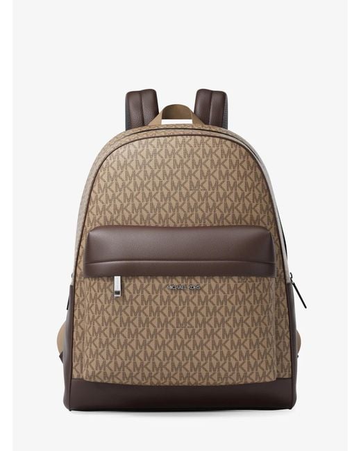 Michael Kors Pacey Medium Signature Logo Backpack in Natural for Men | Lyst
