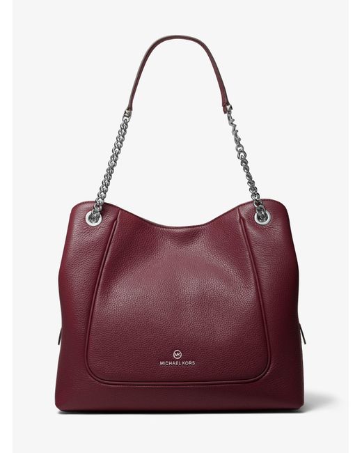 Michael Kors Piper Large Pebbled Leather Shoulder Bag | Lyst Michael Kors Piper Large Pebbled Leather Shoulder Bag | Lyst