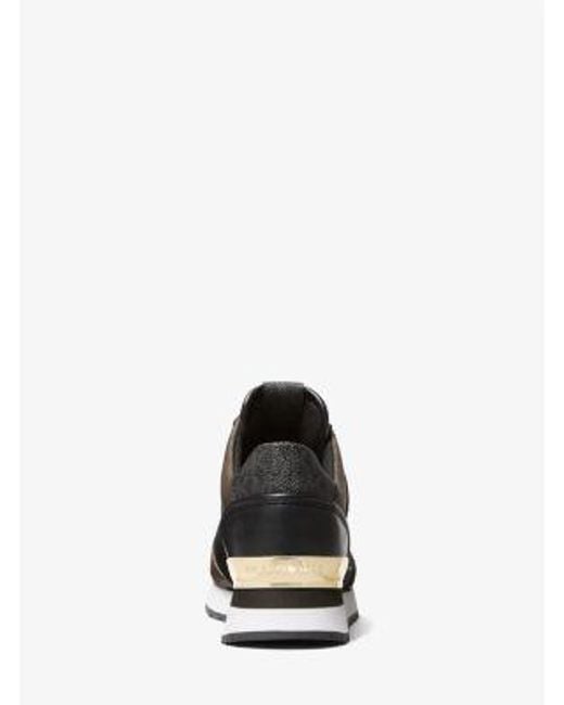 Michael Kors Maddy Logo Trainer in Black | Lyst