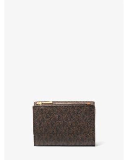 Michael Kors Bryant Medium Signature Logo Wallet in Gray | Lyst