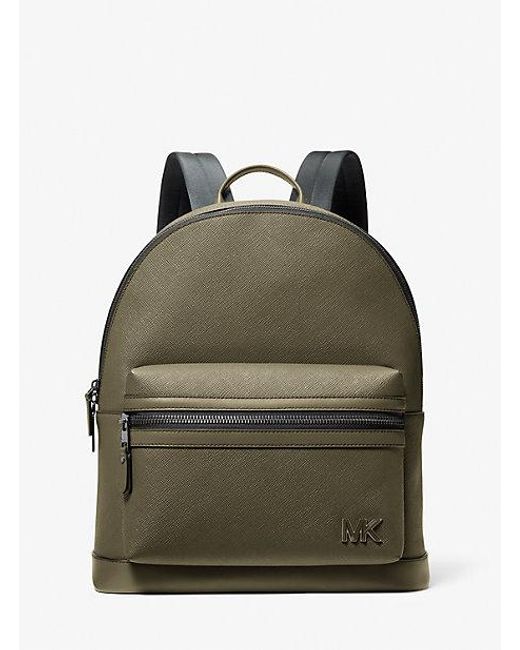 Michael Kors Mk Edison Leather Backpack in Green for Men | Lyst