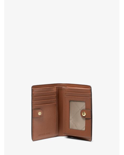 Michael Kors Outlet Mk Jet Set Medium Signature Logo Wallet in White ...