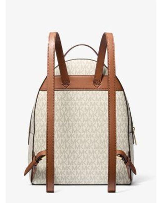 Michael Kors Sheila Medium Logo Backpack in Natural | Lyst