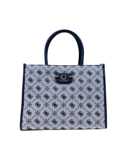 Guess Tote Bags in Blue | Lyst