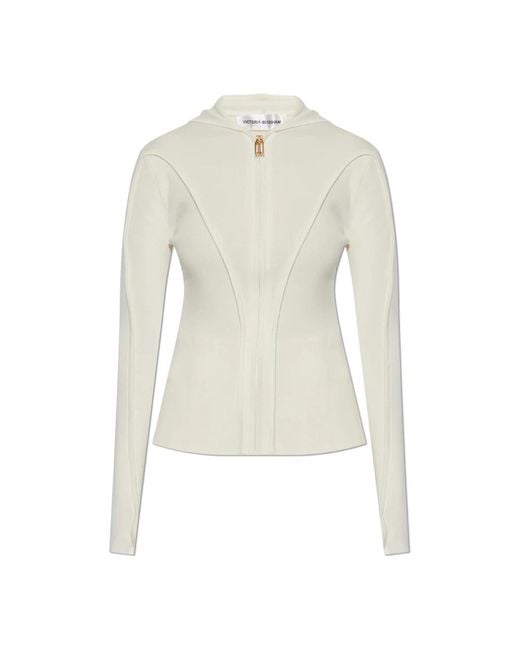 Victoria Beckham Cardigans in White | Lyst UK
