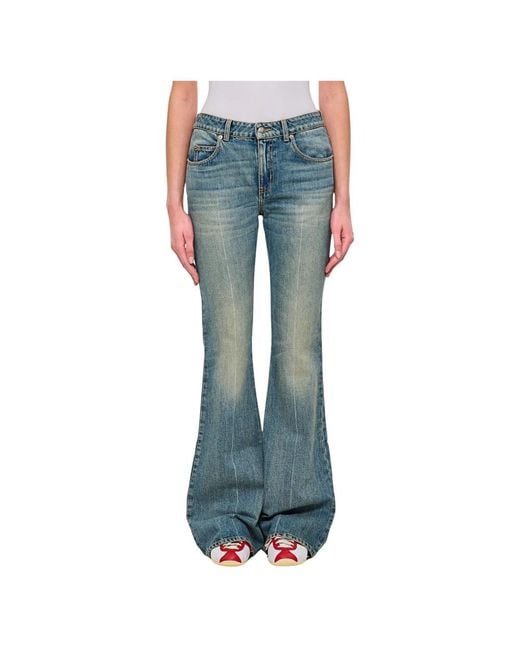 McQueen Flare Jeans in Blue | Lyst UK