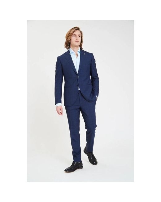 Luigi Bianchi Single Breasted Suits in Blue for Men | Lyst UK