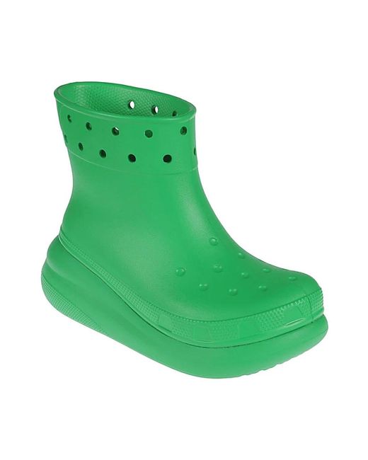 Crocs™ Classic Crush Waterproof Rain Boots in Green | Lyst
