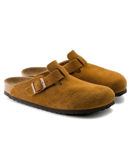 Birkenstock Boston Suede Clog - Mink in Brown | Lyst