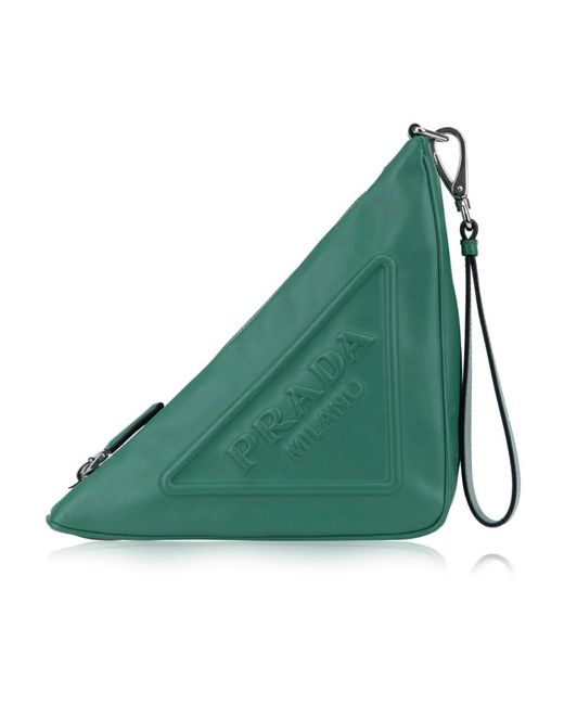 Prada Clutches in Green | Lyst