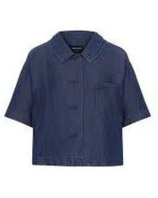 Giorgio Armani Shirts in Blue | Lyst UK