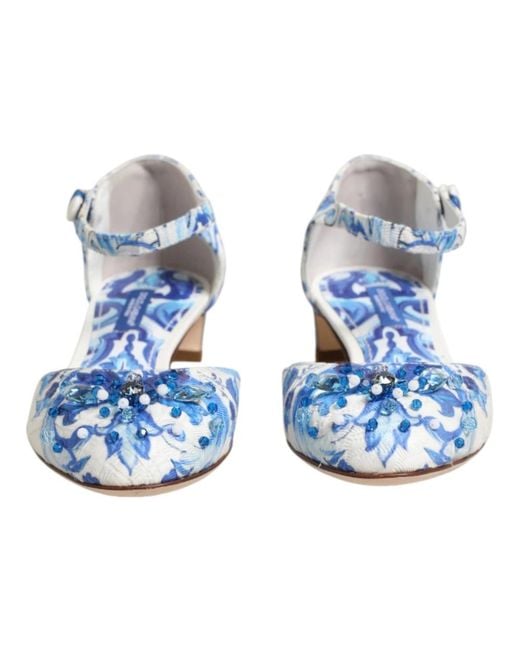 Dolce & Gabbana High Heel Sandals in Blue | Lyst UK