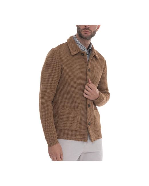 Paoloni Sweater Jacke in Braun für Herren | Lyst DE