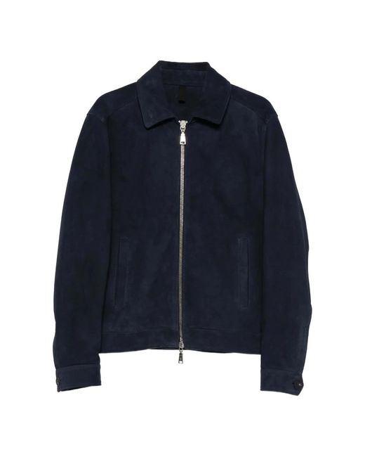 Tagliatore Leather Jackets in Blue for Men | Lyst UK