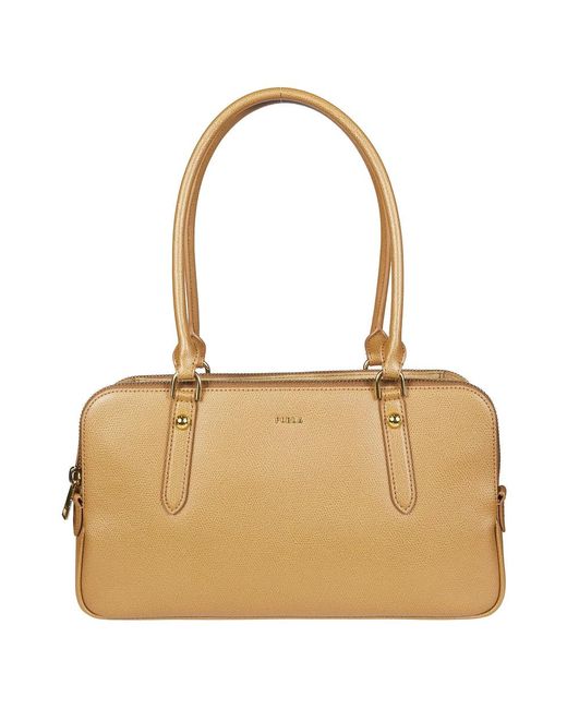 Furla Shoulder Bags in Natural | Lyst UK