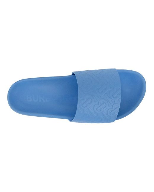 Burberry Sliders in Blue for Men | Lyst