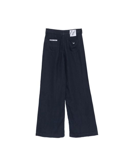 Emporio Armani Wide Jeans in Blue | Lyst UK