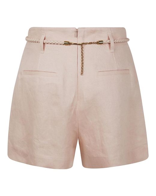 Zimmermann Short Shorts in Natural | Lyst