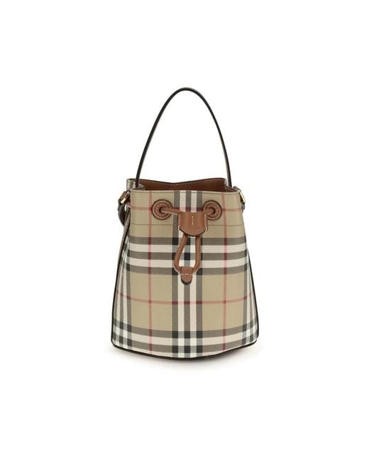 Burberry Bucket Bags in Natural | Lyst UK