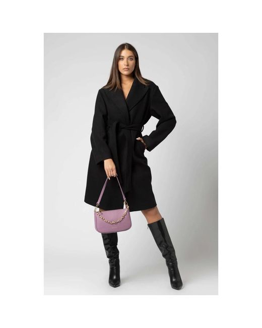 Kocca Belted Coats in Black | Lyst UK