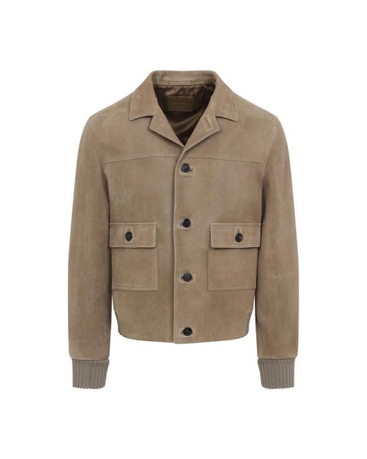 Prada Leather Jackets in Brown for Men | Lyst UK