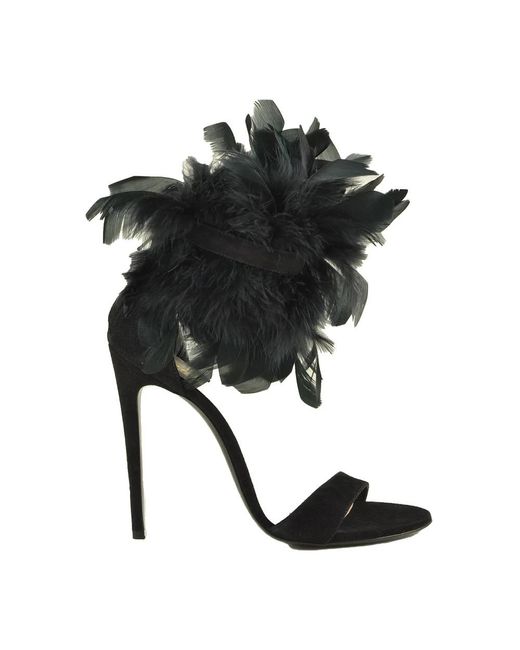 Giulia N Couture High Heel Sandals in Black | Lyst