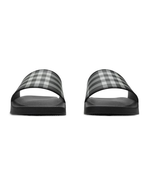 Burberry Sliders in Black for Men | Lyst