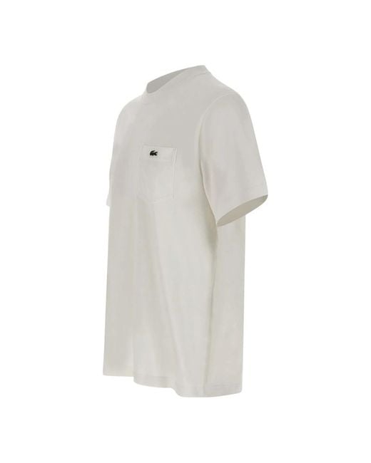 Lacoste T-Shirts in White for Men | Lyst UK