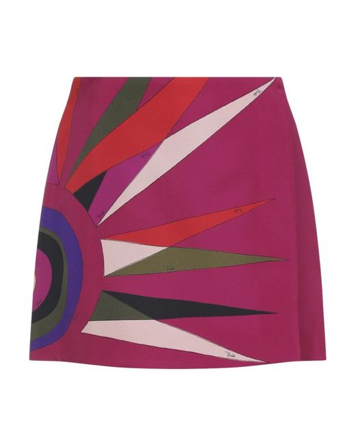 PUCCI Short Skirts in Red | Lyst UK