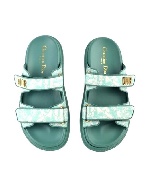 Dior Sliders in Green | Lyst