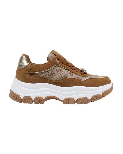 Guess Sneakers in Brown | Lyst UK