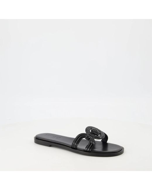 Versace Sliders in Black | Lyst