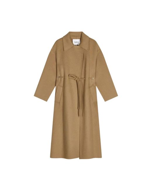 Ba&sh Belted Coats in Natural | Lyst UK