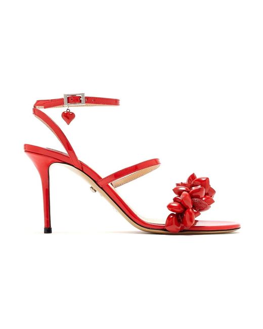 Mach & Mach High Heel Sandals in Red | Lyst