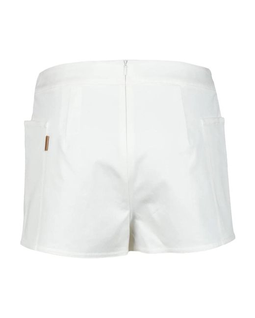 Max Mara Short Shorts in White | Lyst