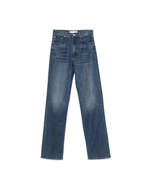 Mother Straight Jeans in Blue | Lyst UK