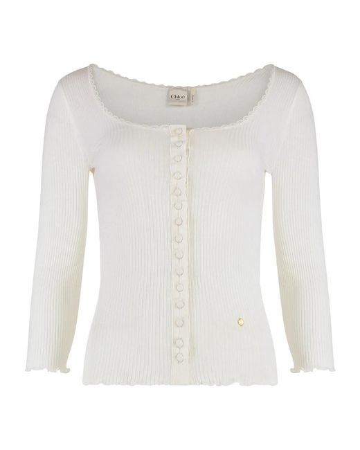Chloé Cardigans in White | Lyst UK