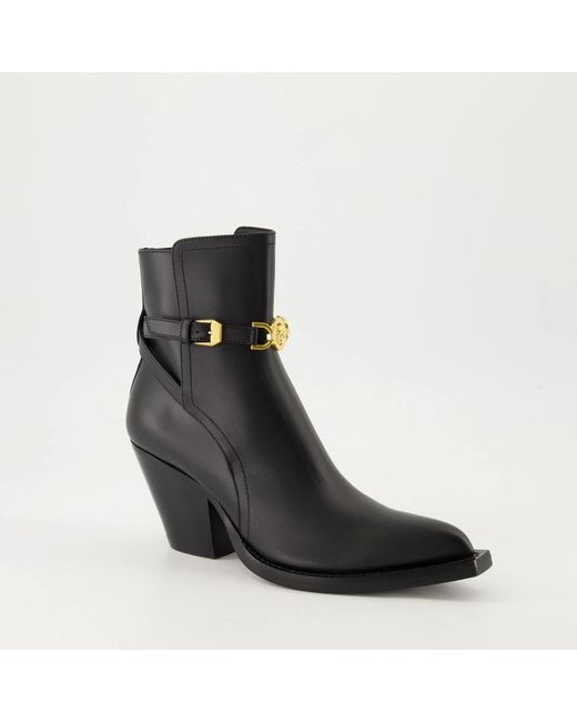 Versace Cowboy & Biker Boots in Black | Lyst