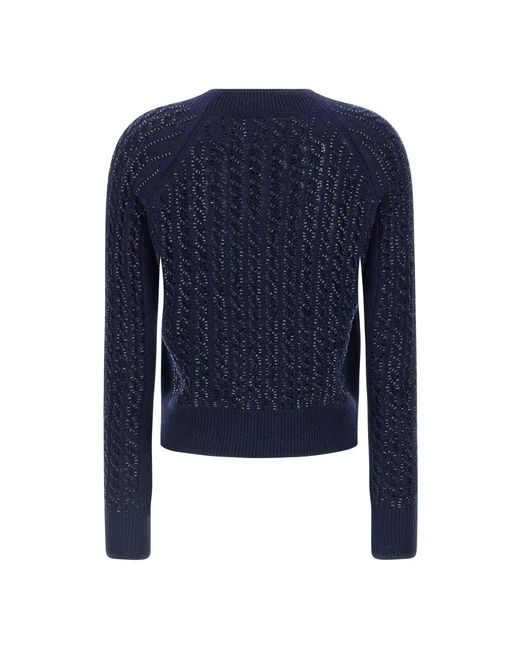 Ermanno Scervino Round-Neck Knitwear in Blue | Lyst UK