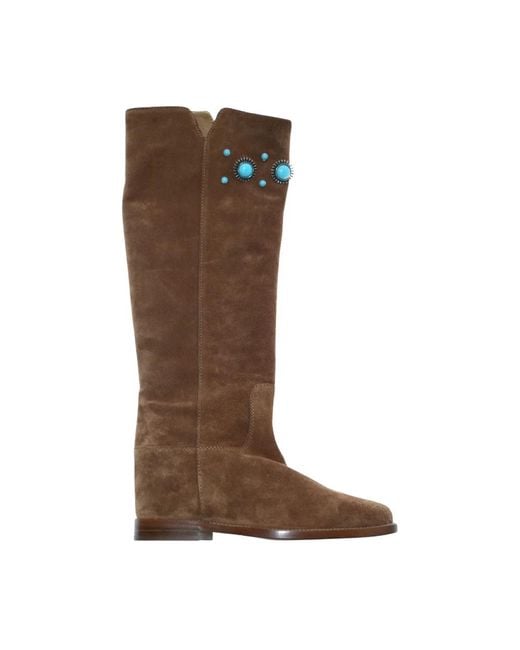 Via Roma 15 High Boots in Brown | Lyst UK