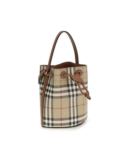 Burberry Bucket Bags in Natural | Lyst UK