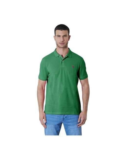 U.S. POLO ASSN. Polo Shirts in Green for Men | Lyst UK