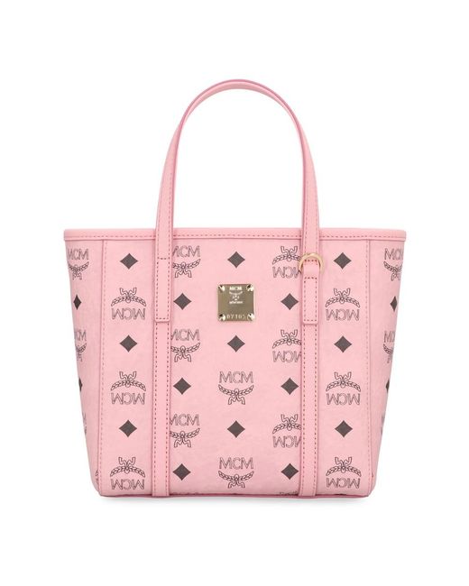 MCM Tote Bags in Pink | Lyst