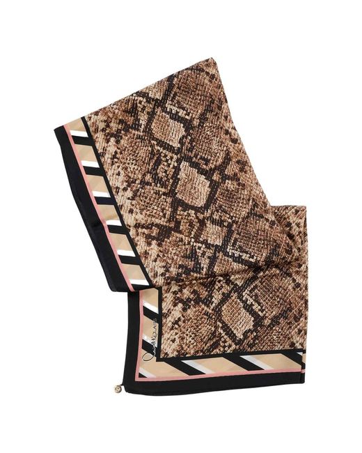 Roberto Cavalli Silky Scarves in Brown | Lyst UK