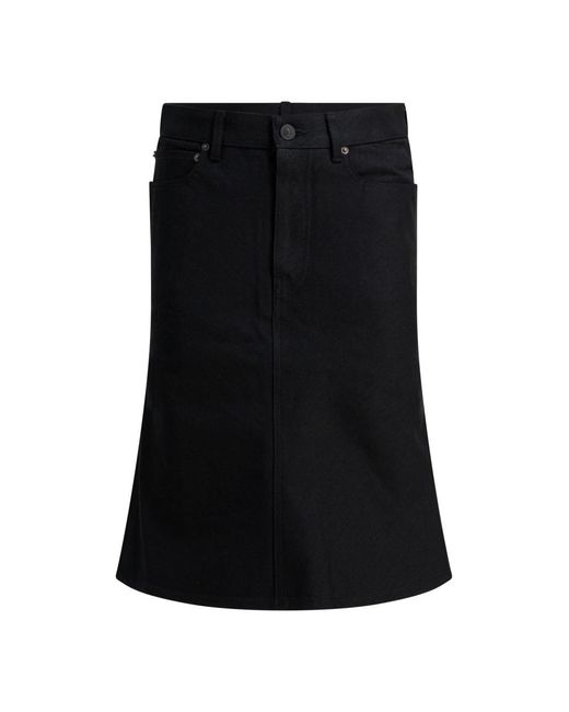 Balenciaga Denim Skirts in Black | Lyst UK