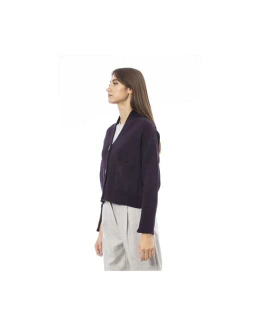 Alpha Studio Cardigans in Blue | Lyst UK